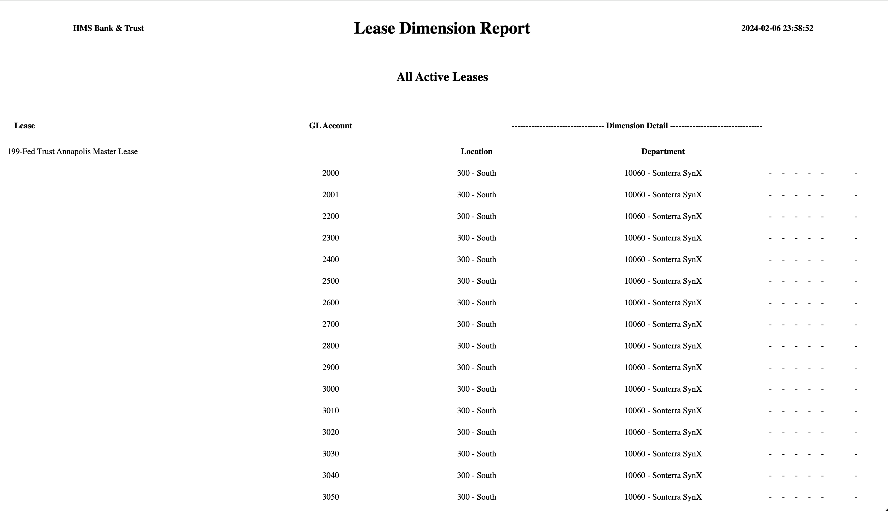Lease Dimension Report (For Sage Intacct Users) – iLeasePro