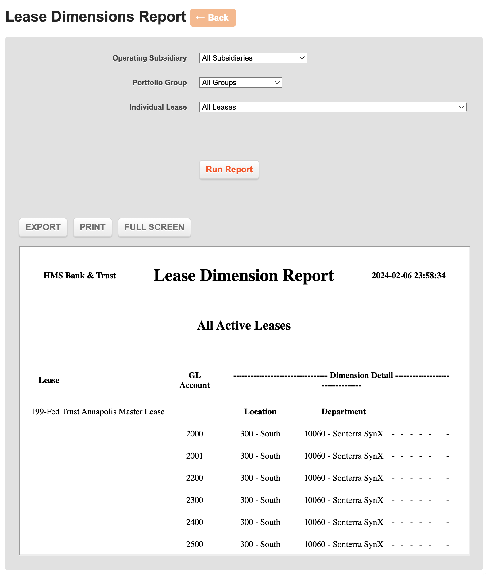 Lease Dimension Report (For Sage Intacct Users) – iLeasePro