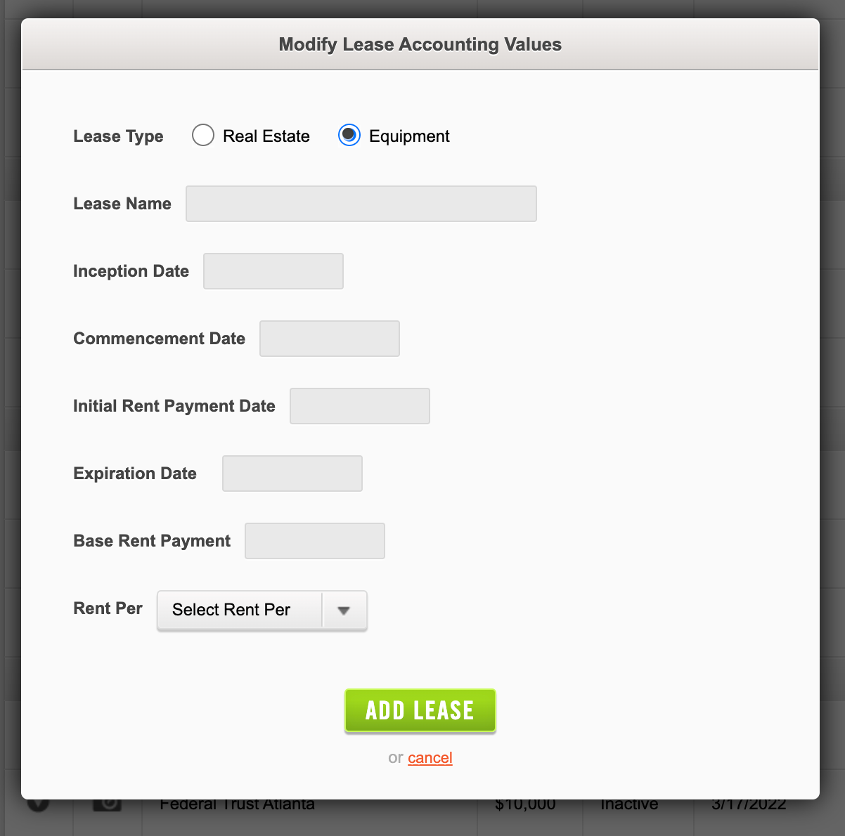 Step 3 - Adding a Lease – iLeasePro